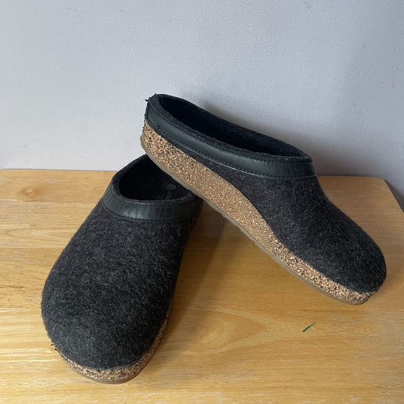 Haflinger | Shoes | Haflinger Grizzly Wool And Leat Trim Clogs | Poshmark